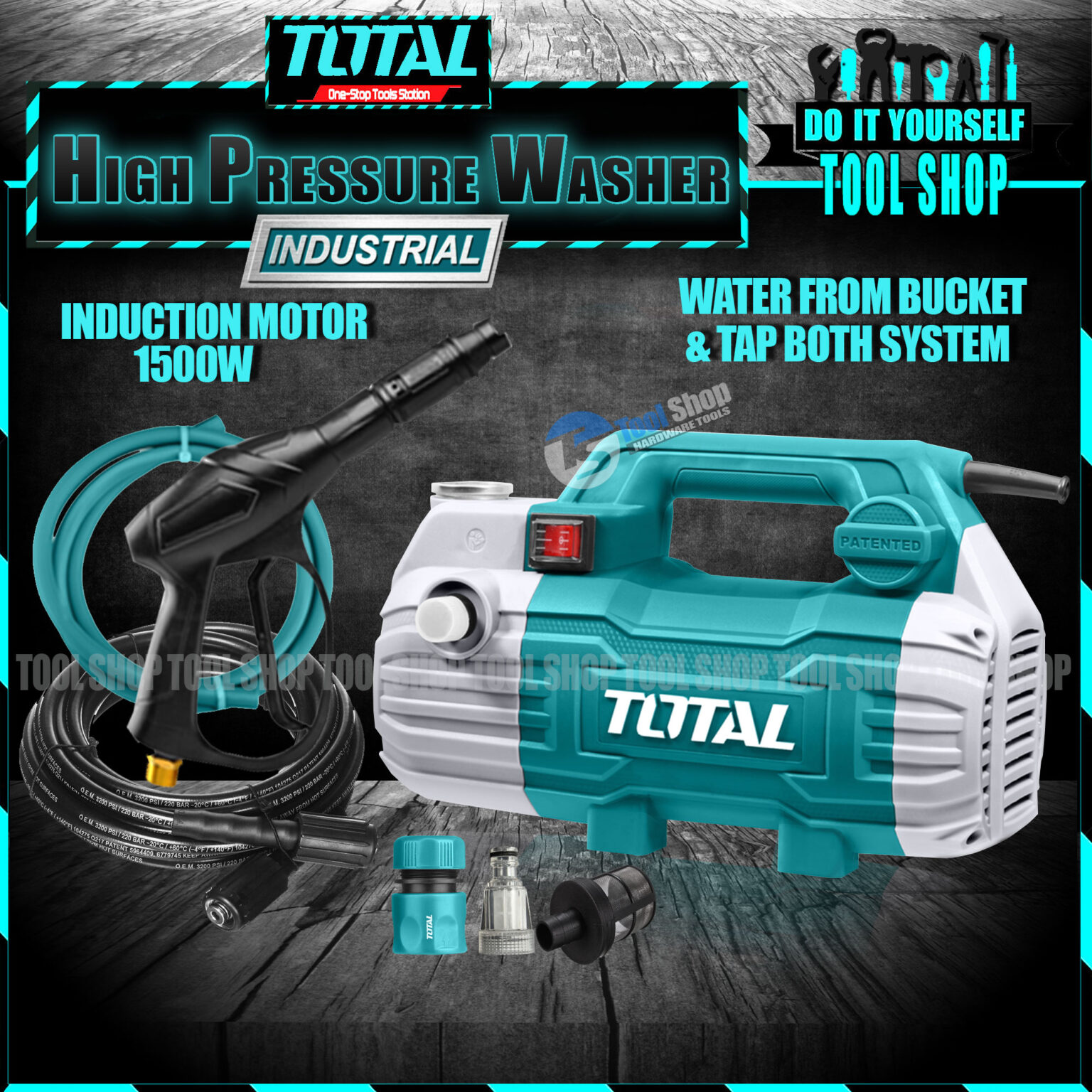 TOTAL High Pressure Washer 1400W - TGT11316– Tool Shop