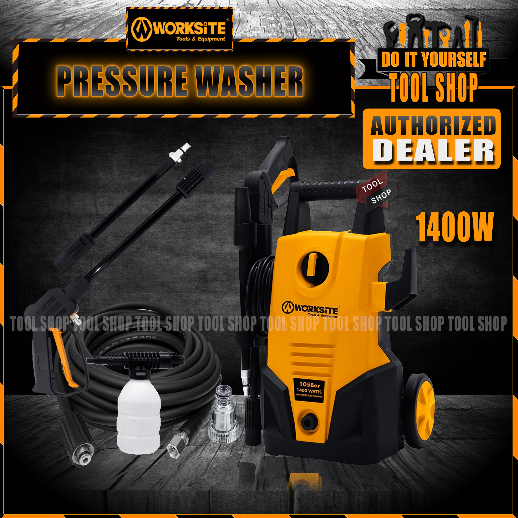 Worksite High Pressure Washer 1400W - HPW102 – Tool Shop