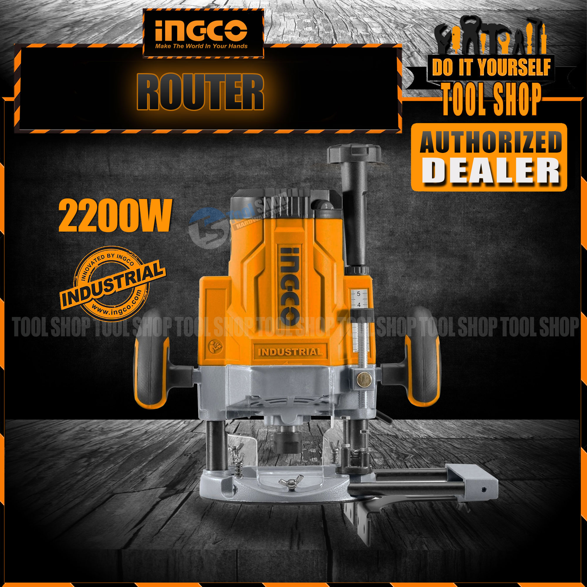 Ingco Electric Router 2200W - Variable Speed - RT22008 – Tool Shop
