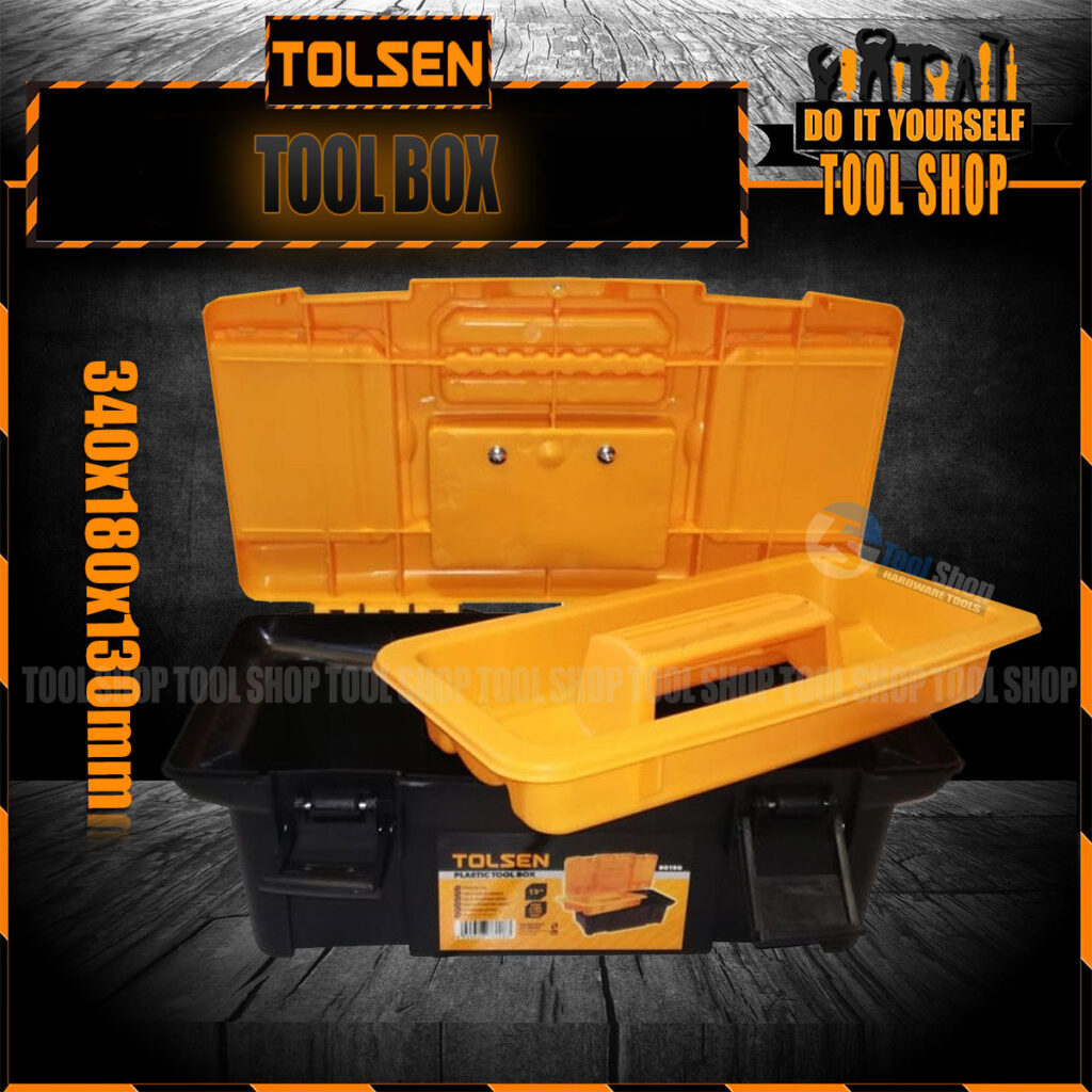Tolsen Plastic Tool Box 13" (340x180x130mm) 80190 – Toolshop.pk