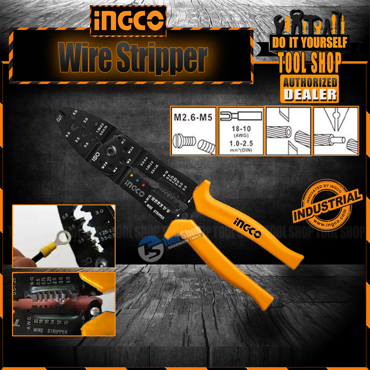 Ingco Wire Stripper Pliers Industrial - HWSP101 Tool Shop