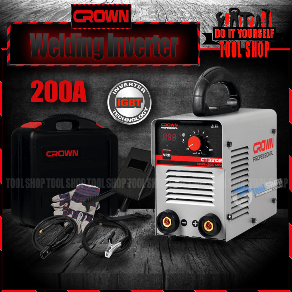 Crown Inverter IGBT DC MMA-200 Welding Machines CT33102 IMC – Tool Shop