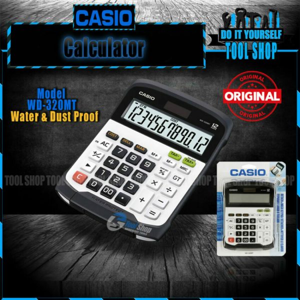 Casio Calculator Water Dust Proof 12 Digit WD-320MT Tool Shop