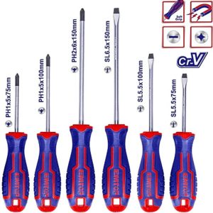 Emtop 6 Pcs Screwdriver ESST0602 - CrV - Magnetic - toolshop.pk