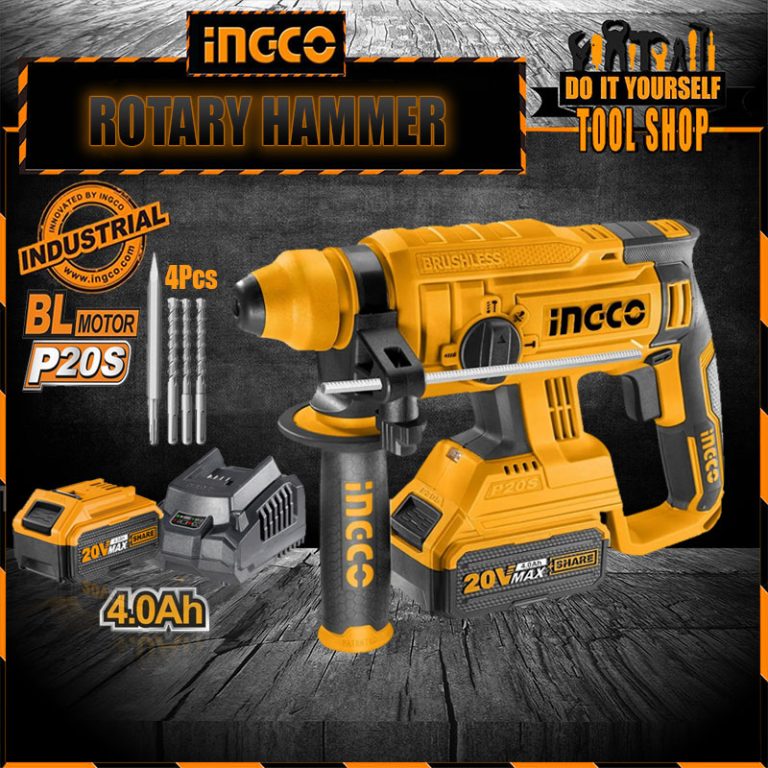 INGCO CRHLI2201 Li-Ion Cordless Rotary Hammer 20V