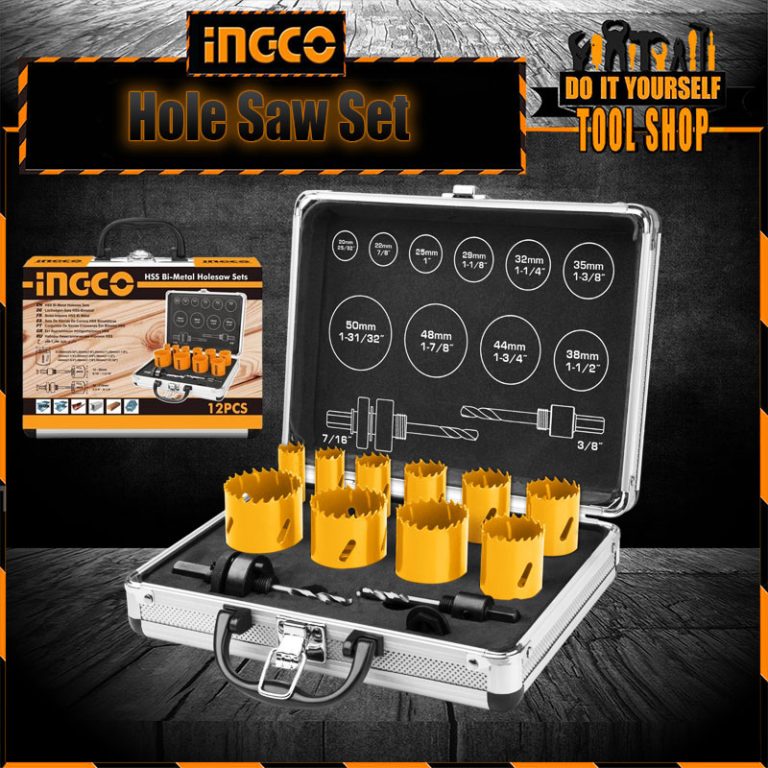 INGCO AKH0121 Bi-Metal Hole Saw Set - 12Pcs - ingco pakistan